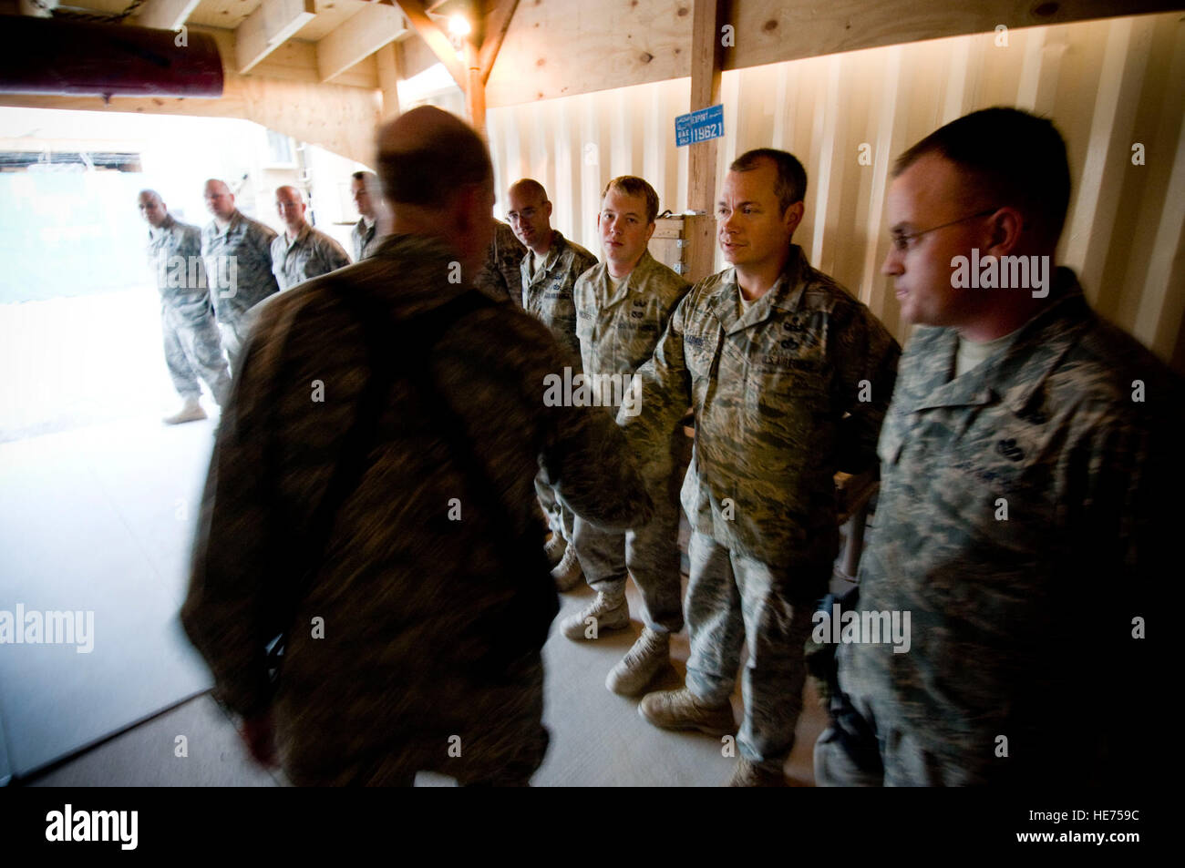 Gen. John Corley, Air Combat Command commander, shakes hands with ...