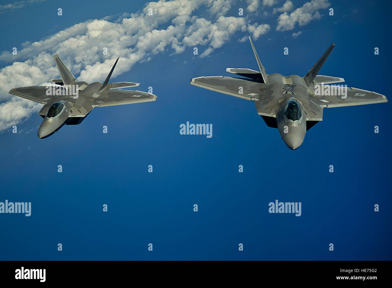 A two ship of Hawaii Air National Guard F-22 Raptors from the 199th ...