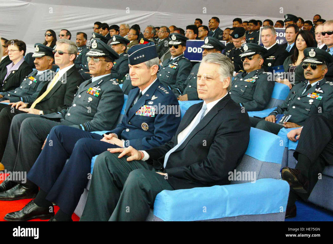 Air Force Chief of Staff Gen. Norton Schwartz sits with U.S. Ambassador ...