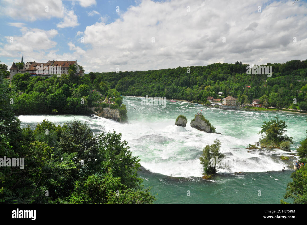 Rhine Falls and Laufen Castle Stock Photo - Alamy