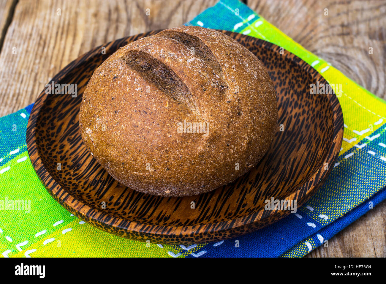 Healthy Food Tasty Rye Bun Stock Photo - Alamy