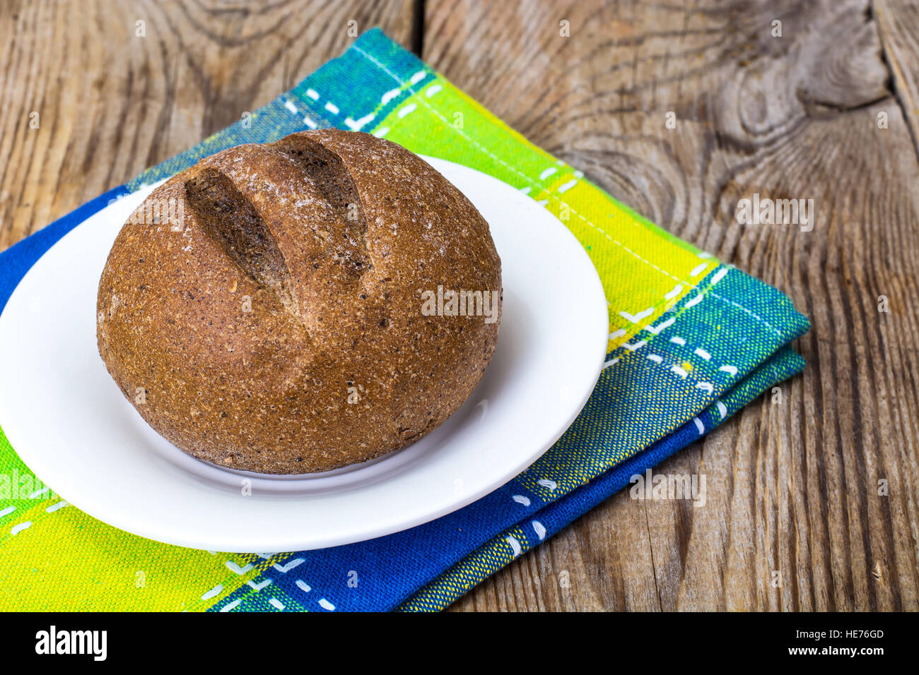 Healthy Food Tasty Rye Bun Stock Photo - Alamy