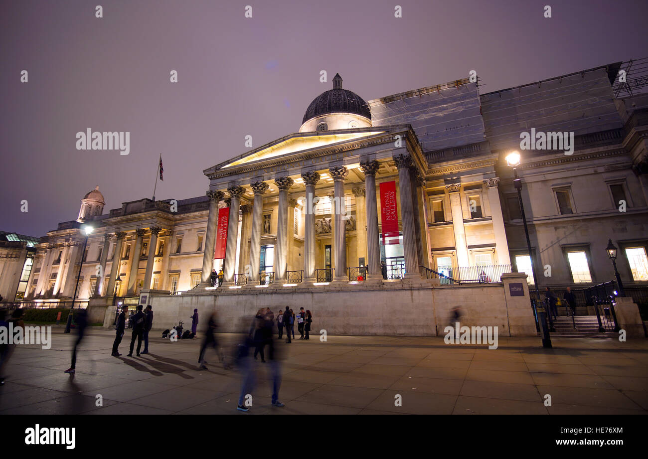 The National Gallery London at Trafalgar Square Stock Photo - Alamy