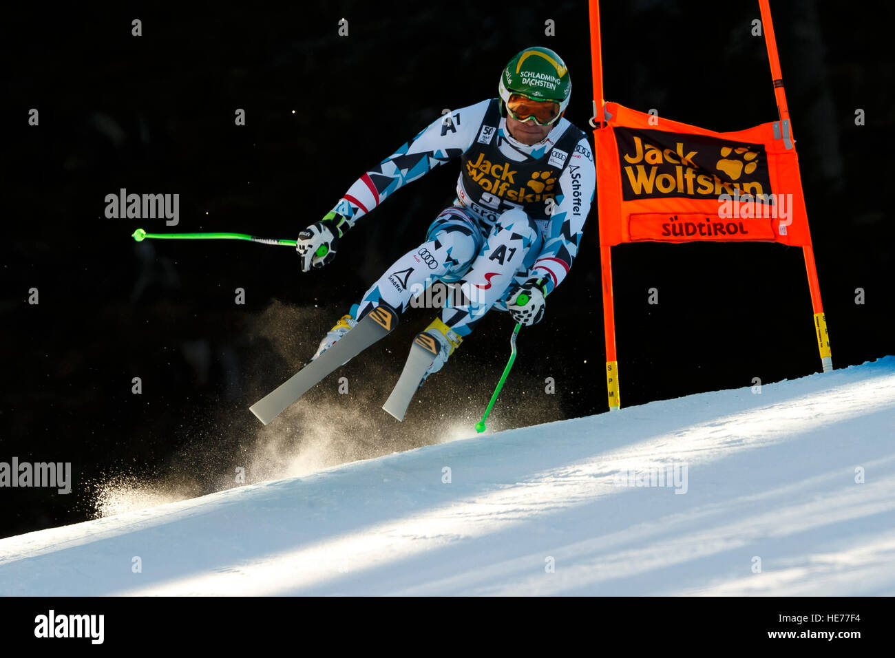 Val Gardena, Italy 15 Decembre 2016. Kroell Klaus (Aut) competing in the Audi Fis Alpine Skiing ...