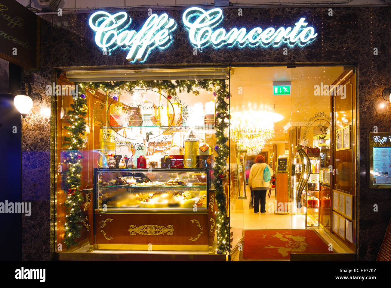 Famous Caffe Concerto in London Stock Photo - Alamy