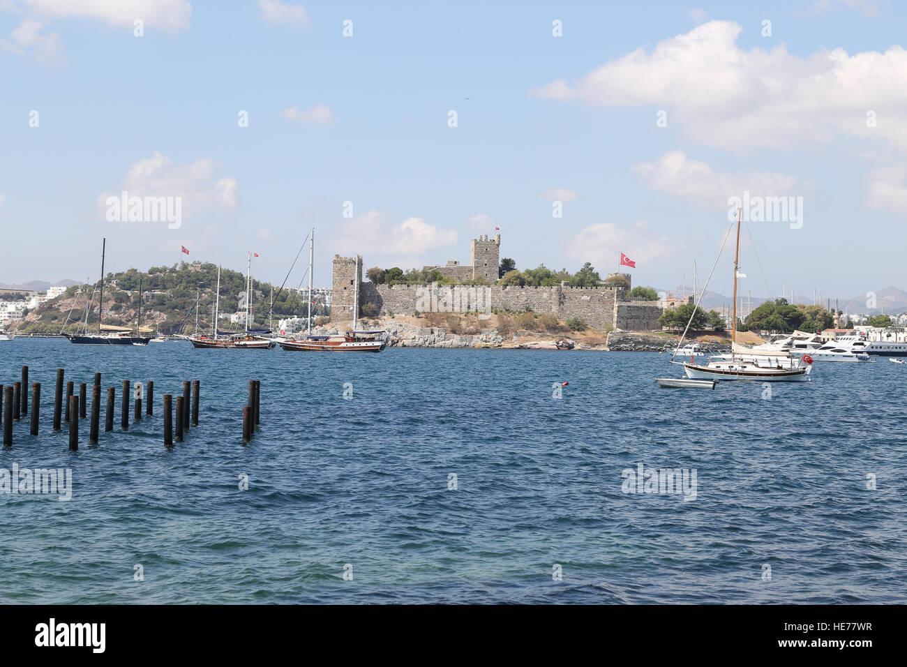 Bodrum Castle in Aegean Coast of Turkey Stock Photo - Alamy