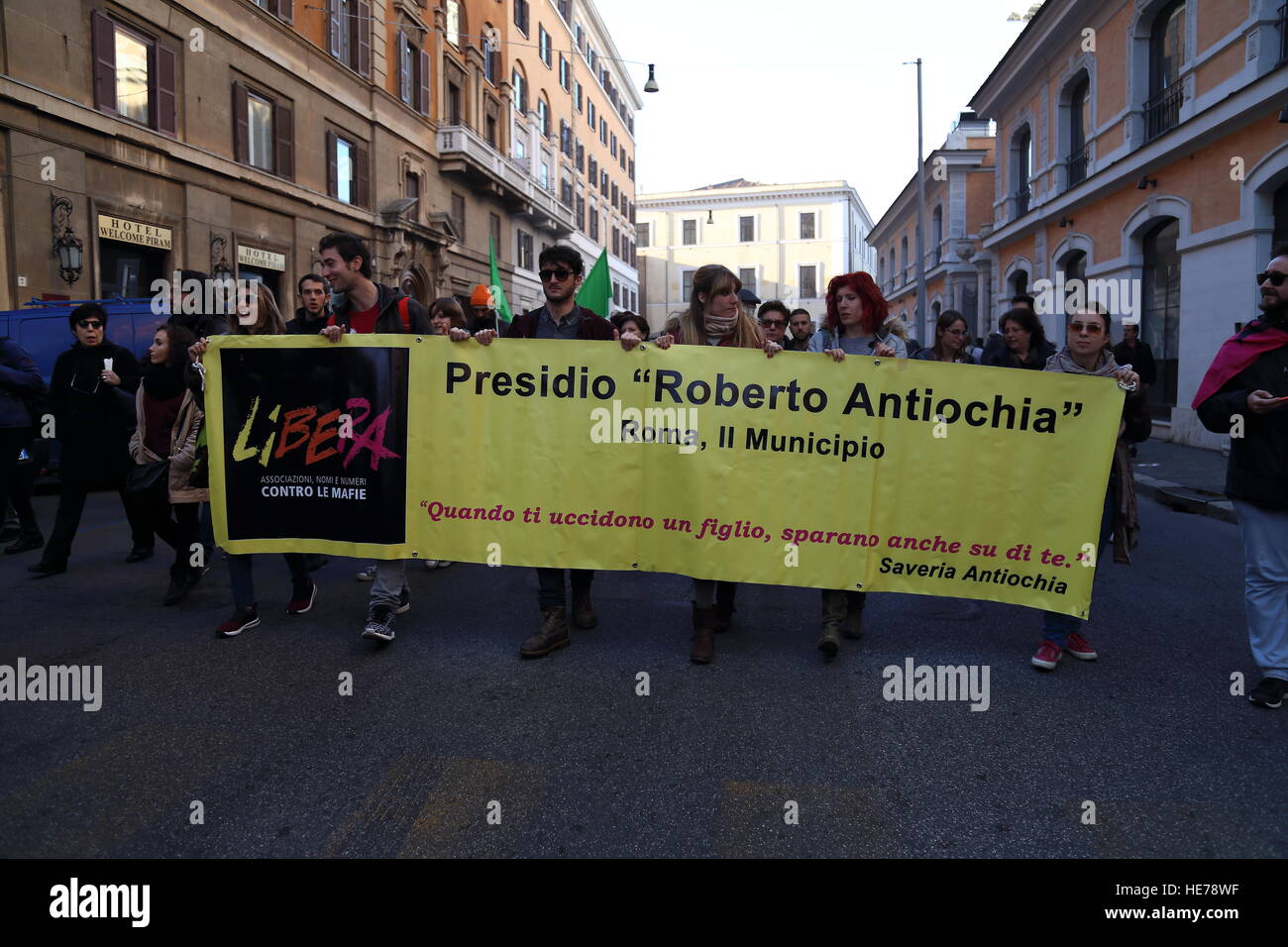 Roma, Italy. 17th Dec, 2016. Demonstration organized by activists of ...