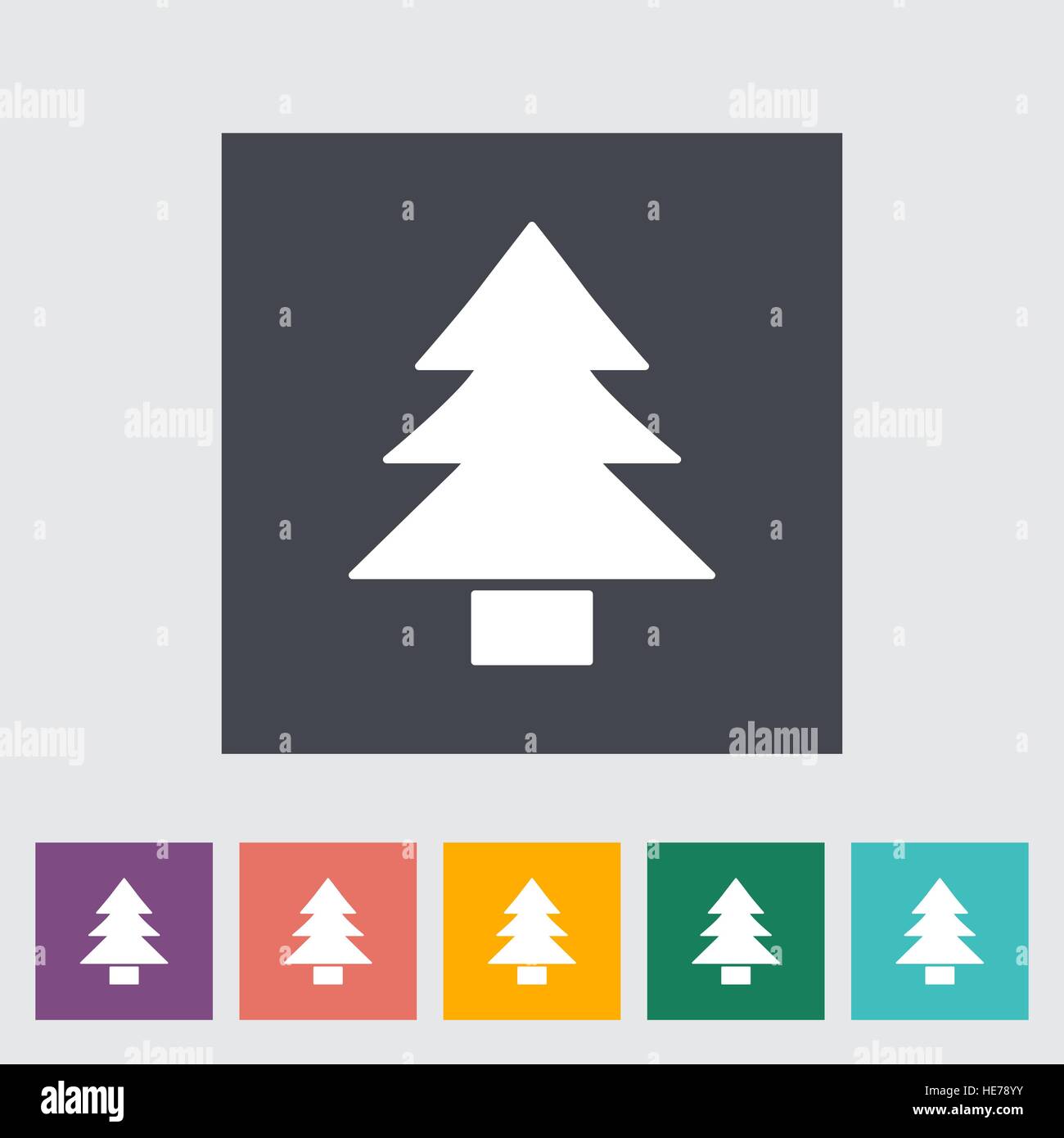 Single conifer tree Stock Vector Images - Alamy