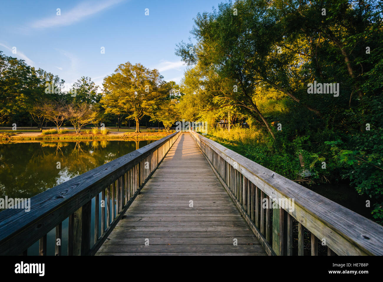 Boardwalk at Roosevelt Wilson Park, in Davidson, North Carolina Stock ...