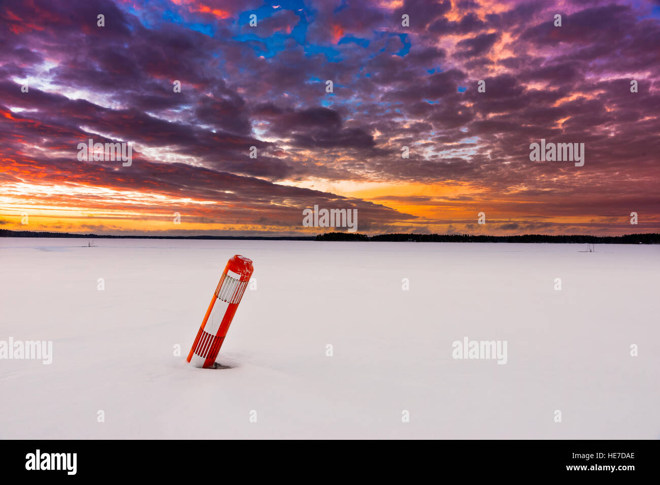 Frozen sea mark Stock Photo - Alamy