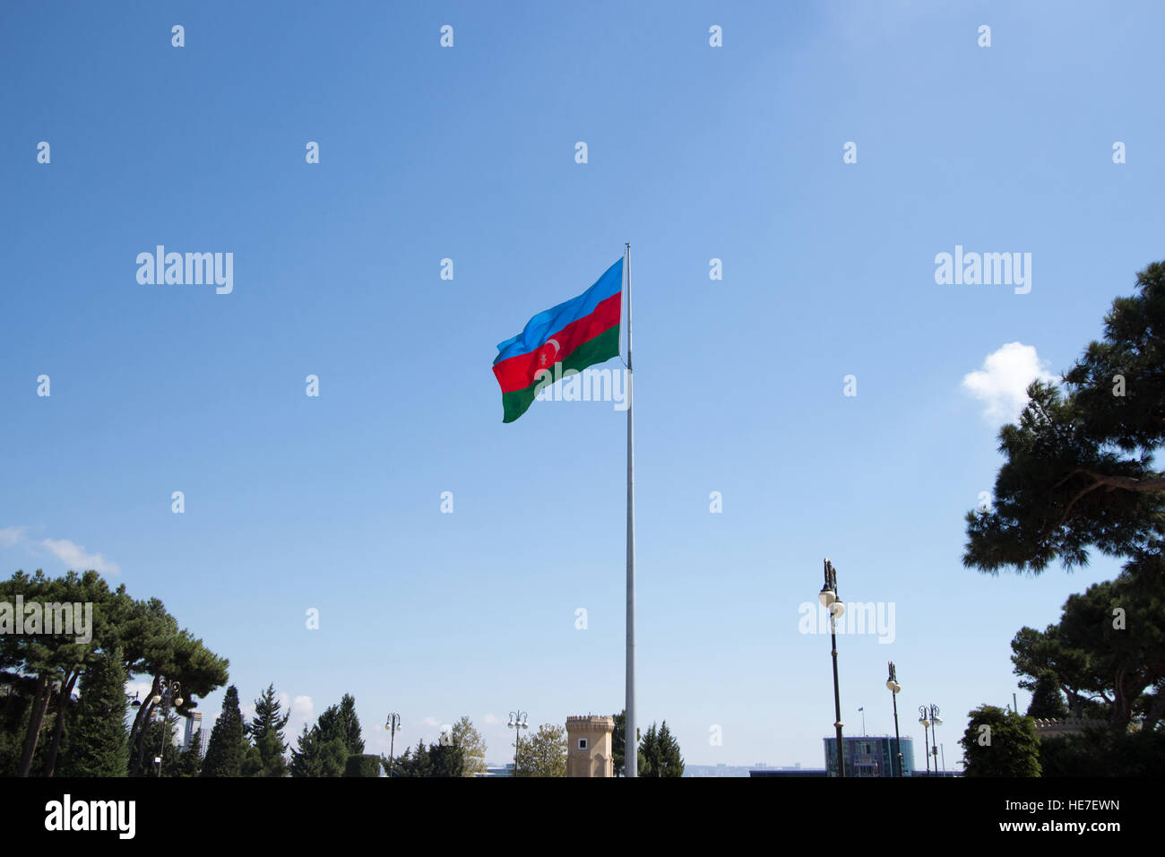 Flag of Azerbaijan Stock Photo - Alamy