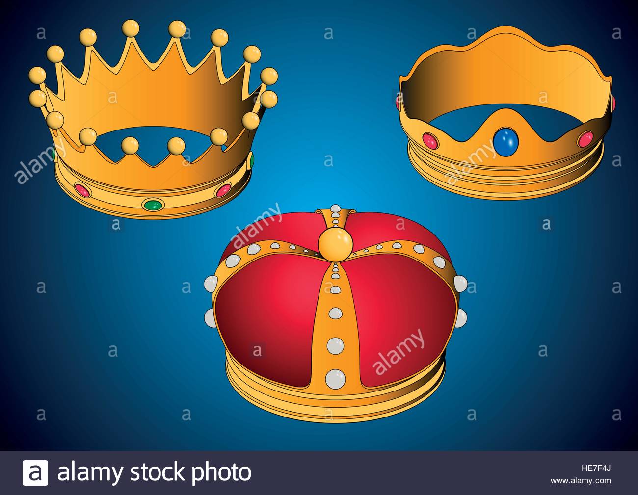 Las tres coronas de los Reyes Magos, Three wise men crowns. Vector ...