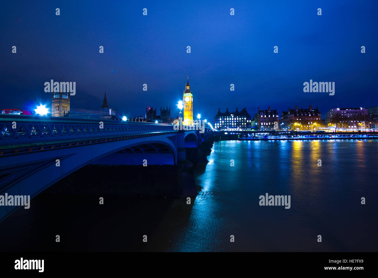 Beautiful River Thames in London at Westminster Bridge Stock Photo - Alamy