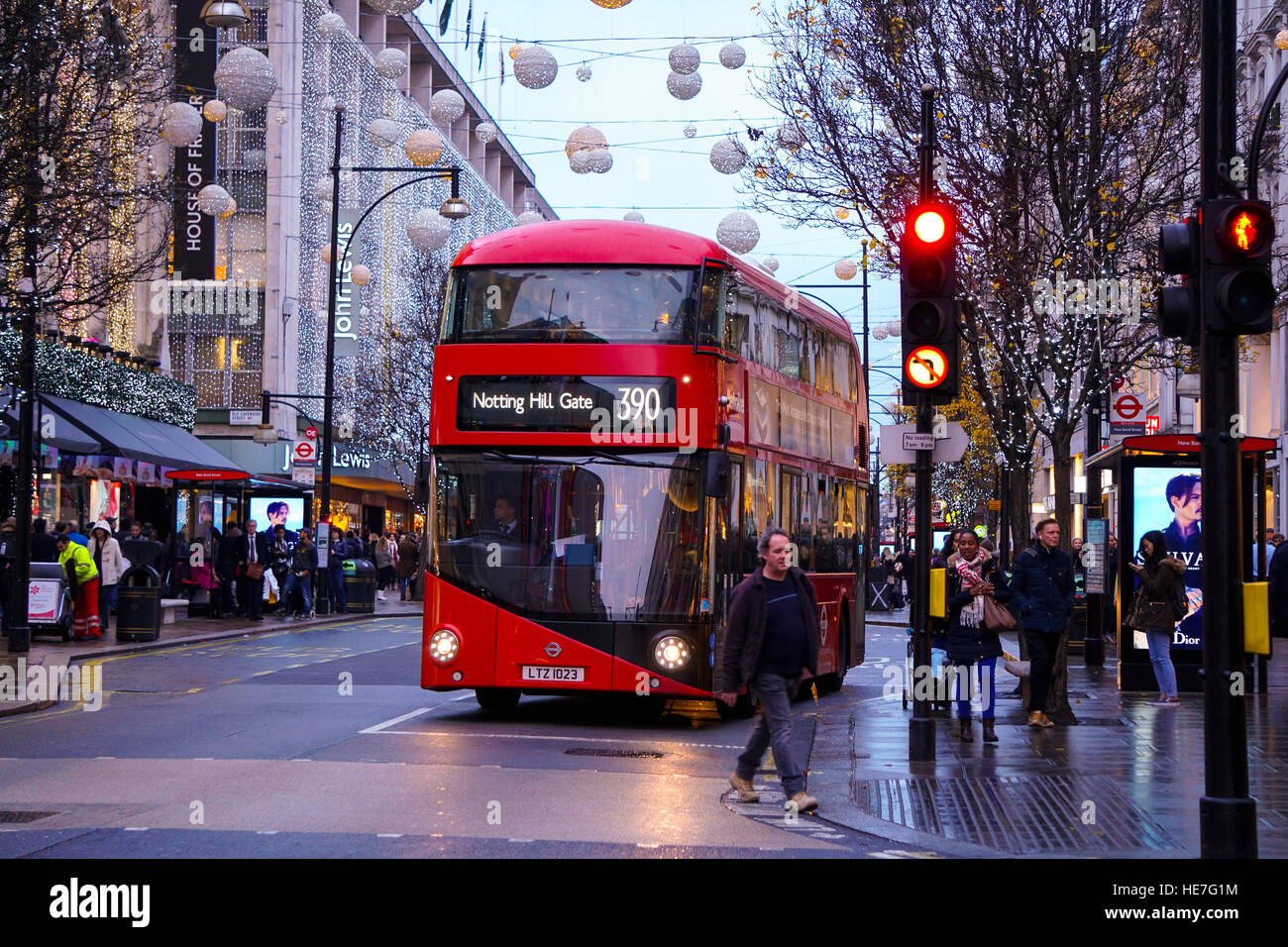 London Bus at Oxford Street in London Stock Photo - Alamy
