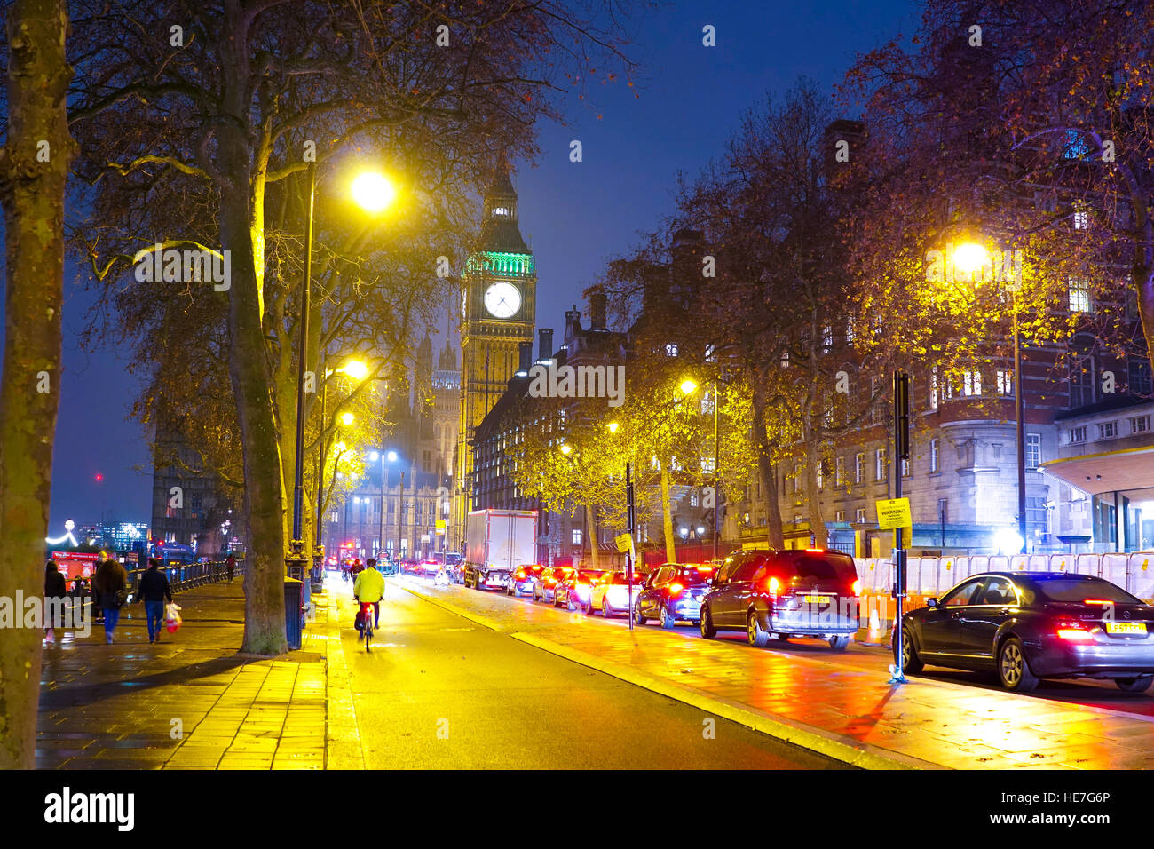 London street view in Westminster Stock Photo - Alamy
