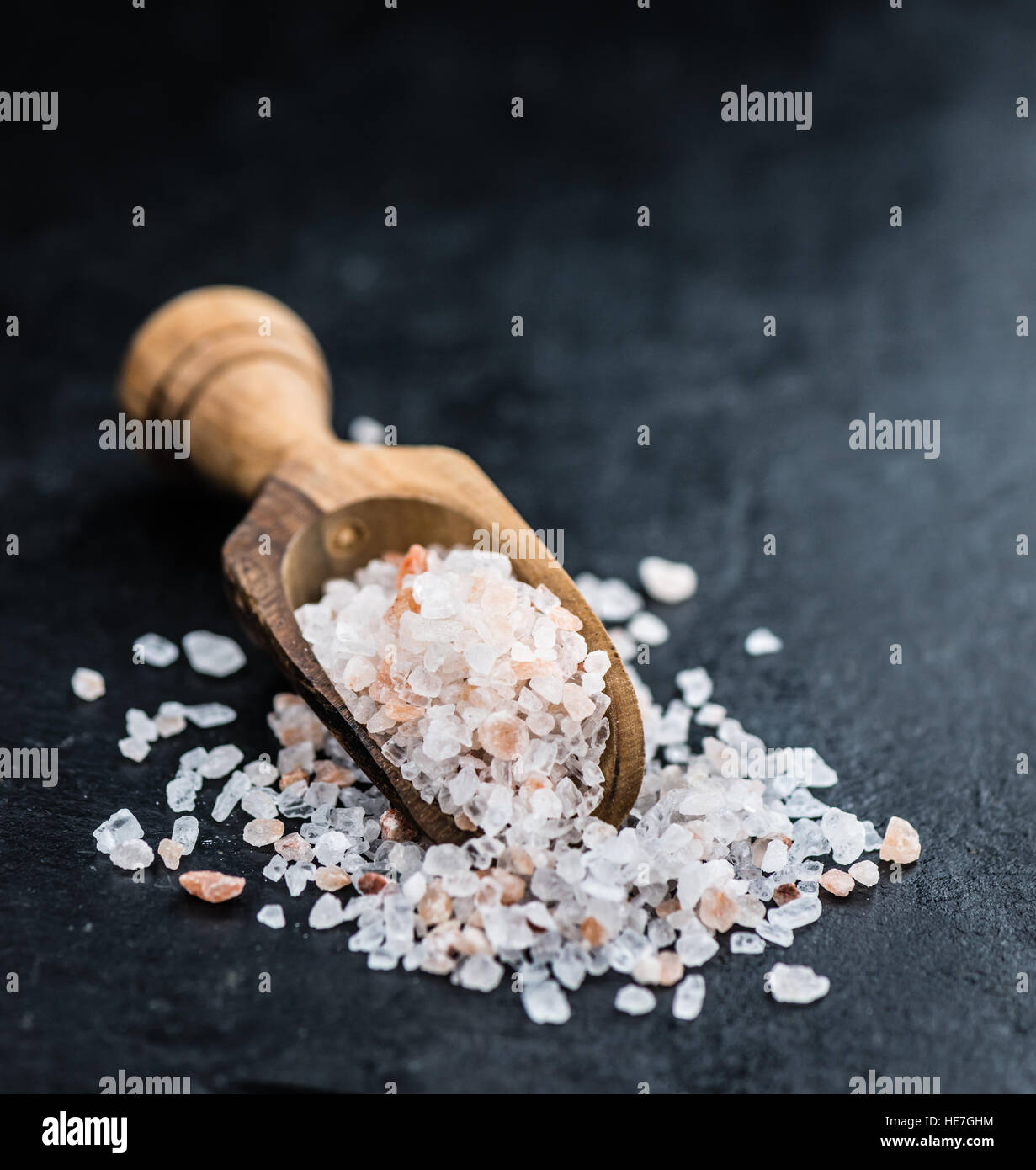 Portion of Pink Salt (close-up shot; selective focus Stock Photo - Alamy