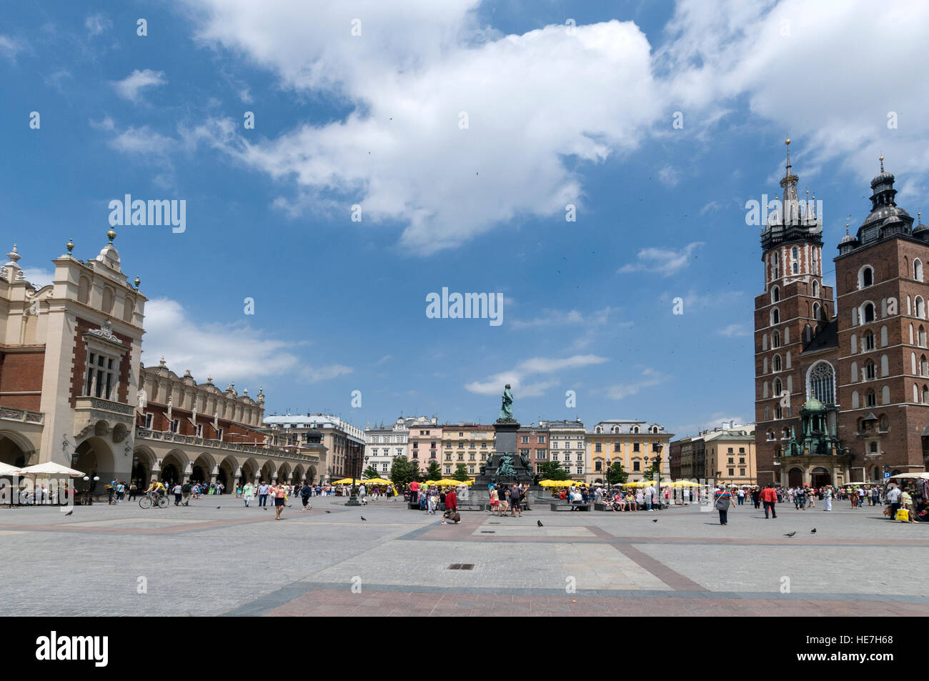 The Renaissance styled Sukiennice (Cloth Hall) and the 19th century ...
