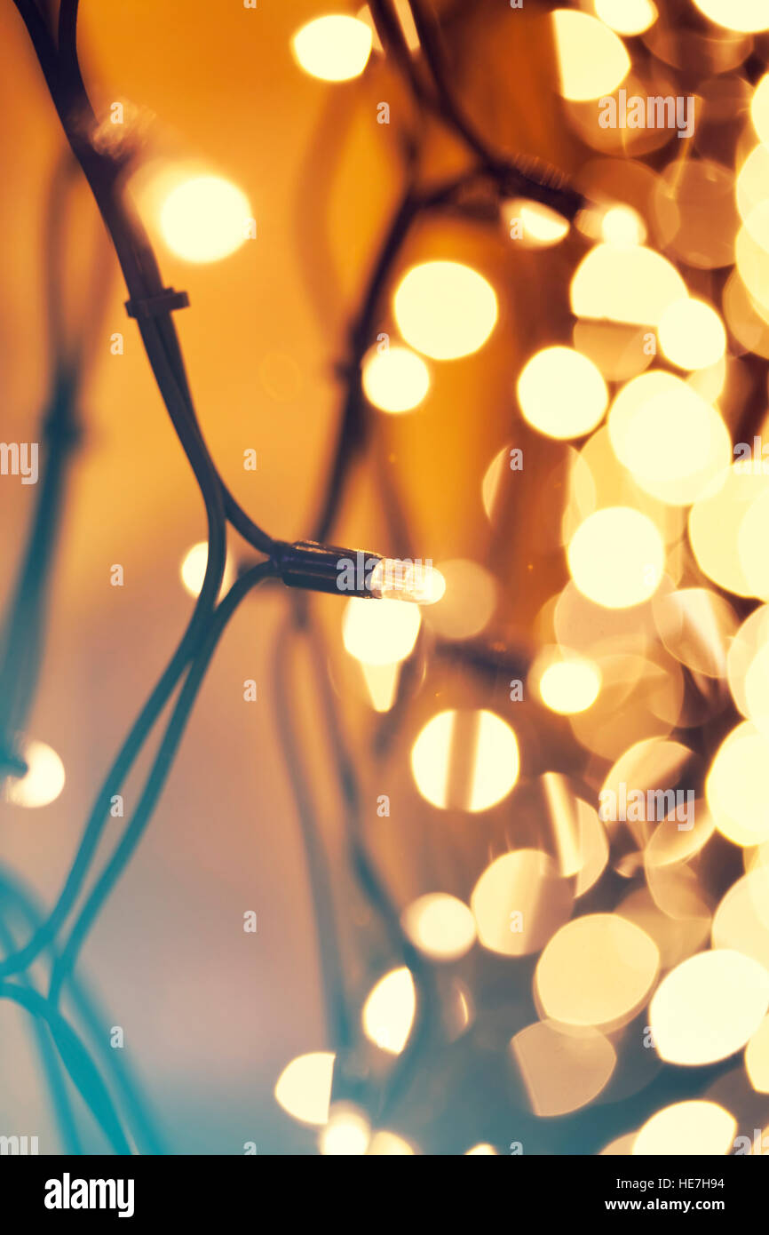 Colorful glowing Christmas lights. Holiday background Stock Photo - Alamy