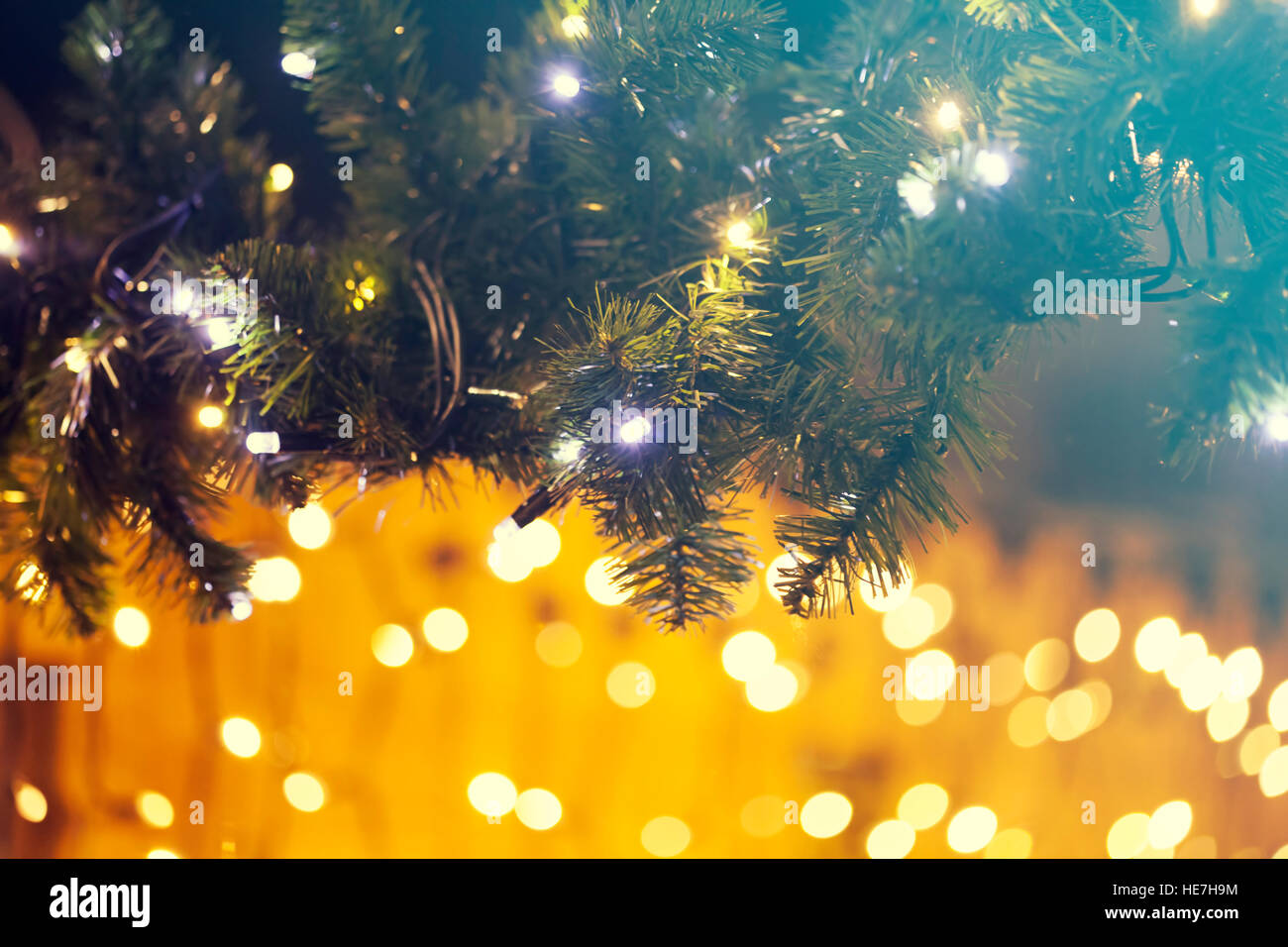 Colorful glowing Christmas lights. Holiday background Stock Photo - Alamy