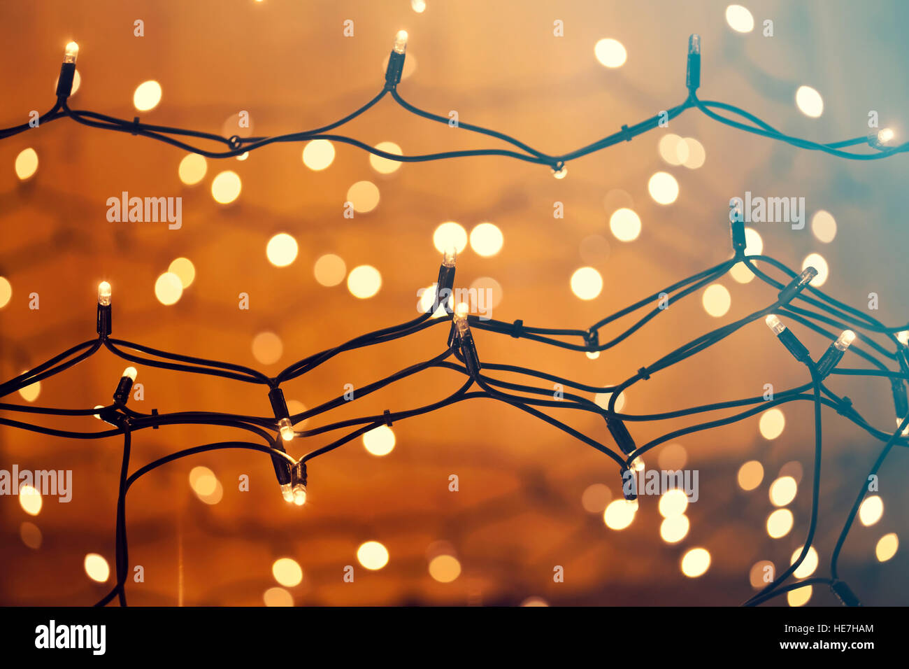 Colorful glowing Christmas lights. Holiday background Stock Photo - Alamy