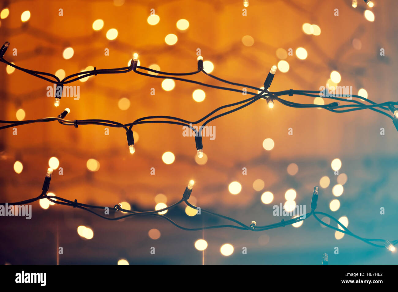 Colorful glowing Christmas lights. Holiday background Stock Photo - Alamy