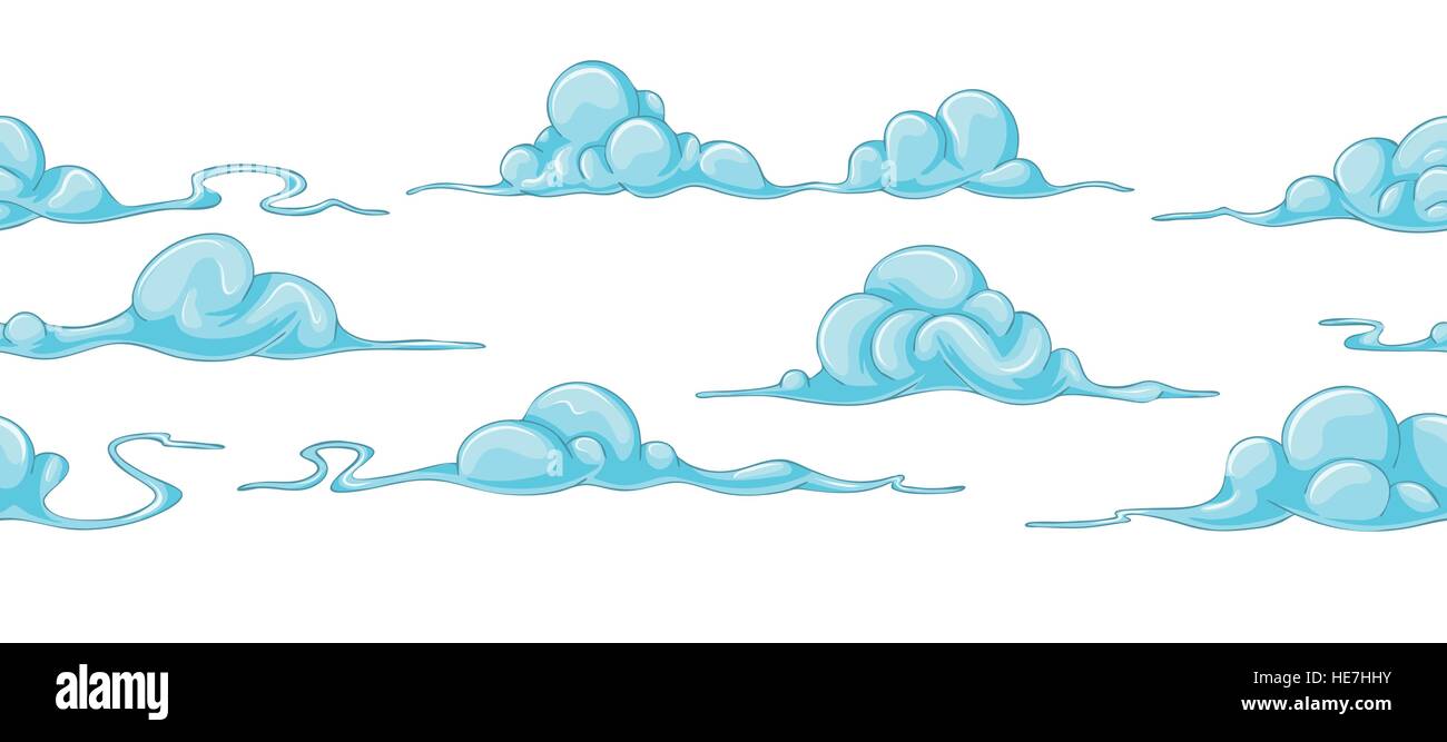 Blue cartoon clouds, continuous background Stock Vector Image & Art - Alamy
