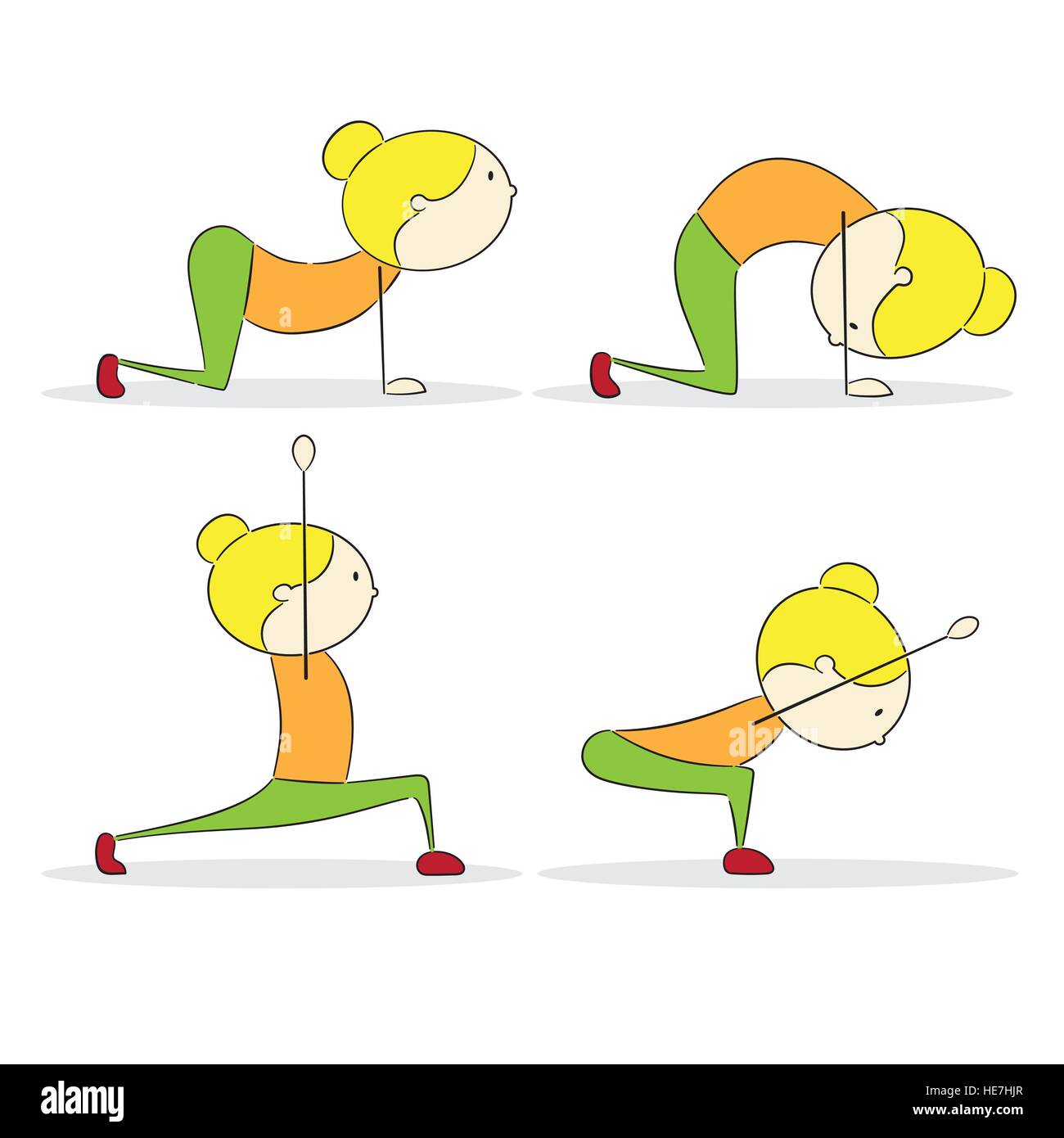 Doing stretching exercises Cut Out Stock Images & Pictures - Alamy