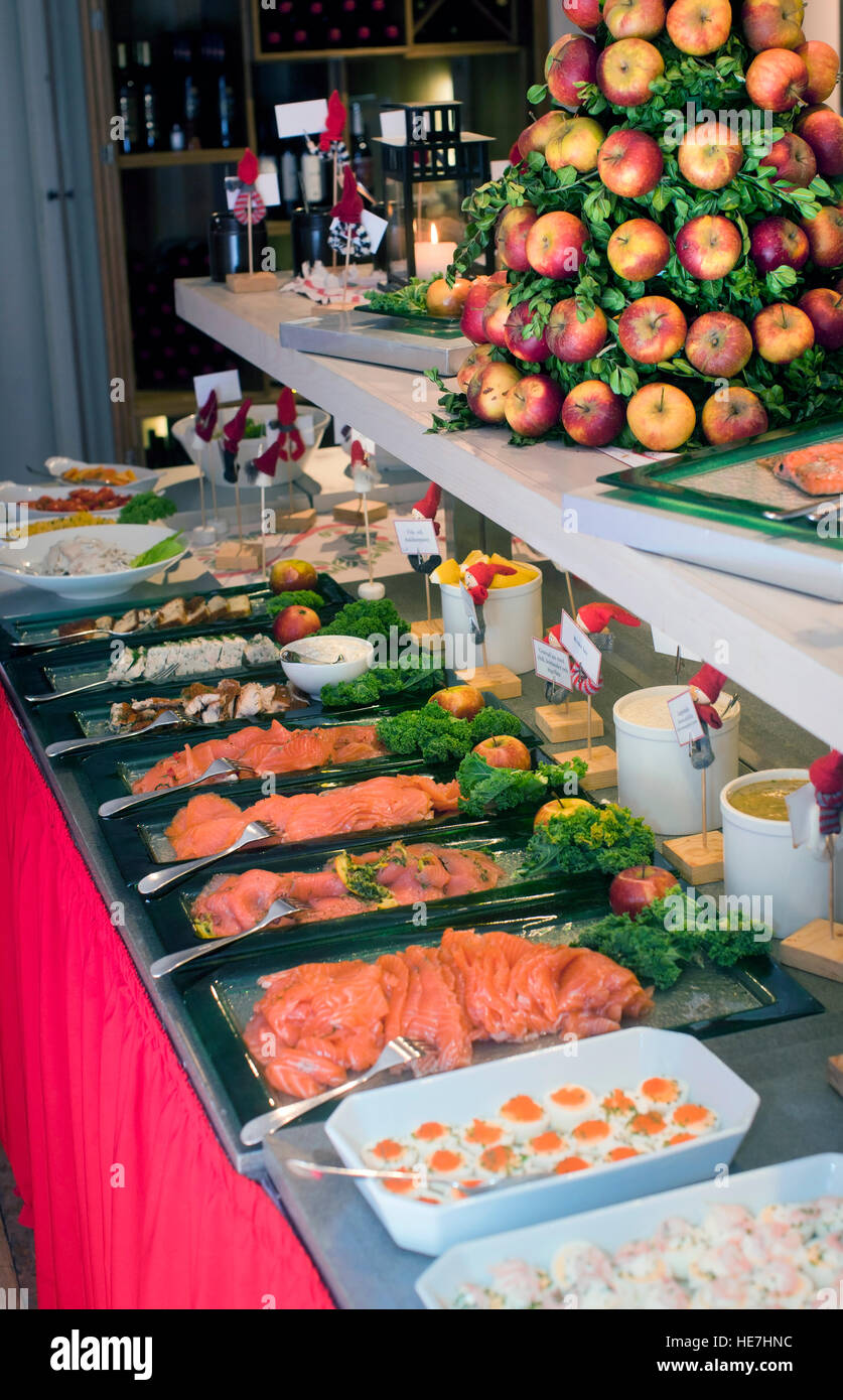 Swedish christmas smorgasbord Stock Photo - Alamy