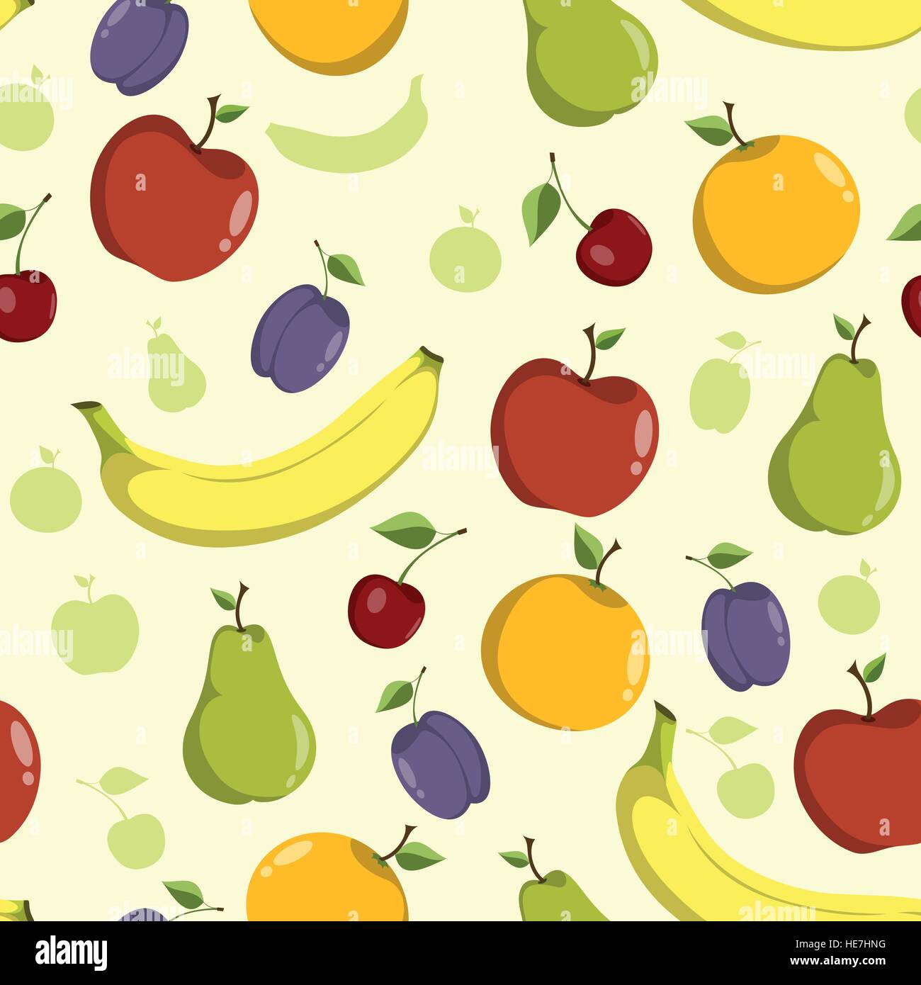 Seamless fruit hi-res stock photography and images - Alamy