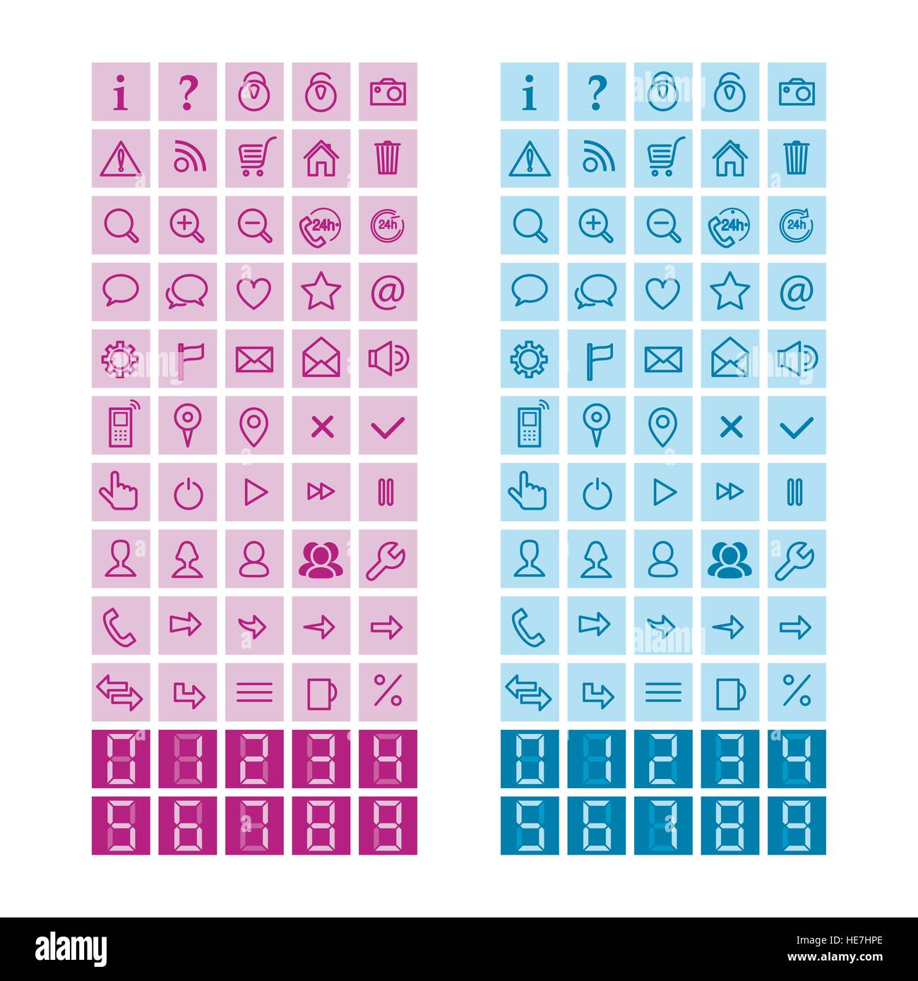 Cellular icon set Cut Out Stock Images & Pictures - Alamy