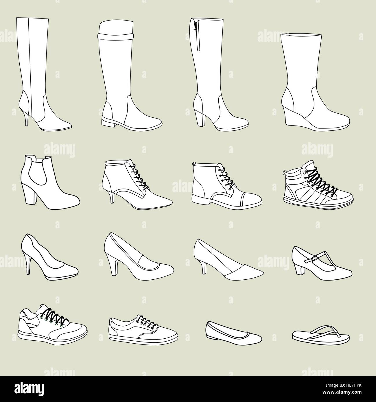 High heels woman shoes Stock Vector Images - Alamy