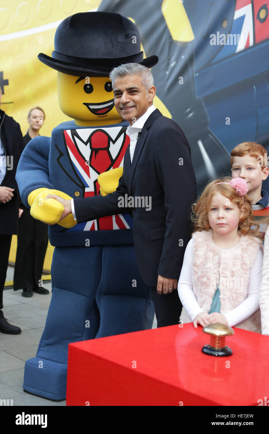 Mayor of London opens world's largest LEGO store Featuring: Sadiq Khan ...
