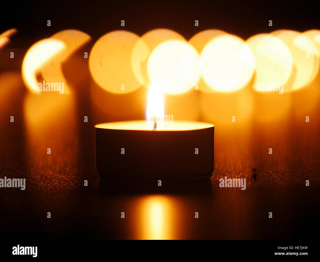 One candle flame Stock Photo - Alamy