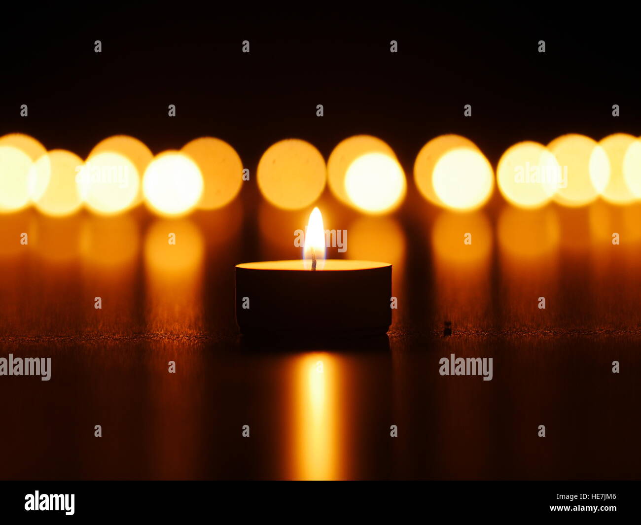 One candle flame Stock Photo - Alamy