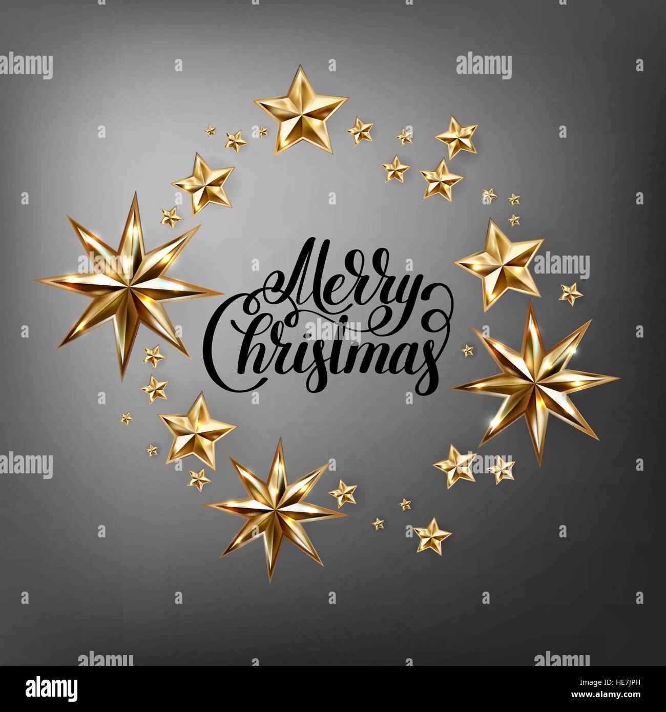 golden stars and handwritten lettering calligraphic inscription Stock ...