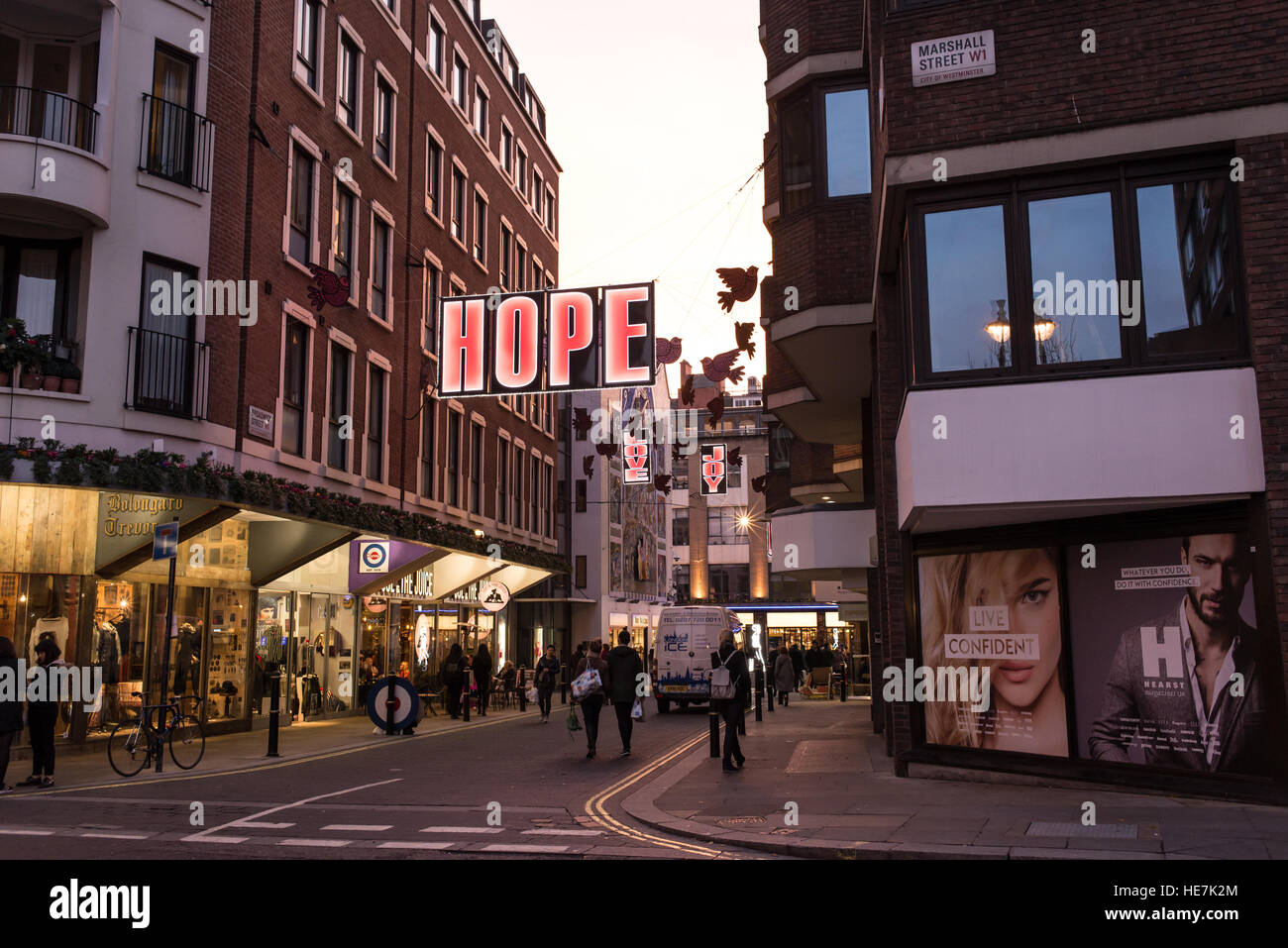 Street view of Broadwick street from Marshall street before entering in ...
