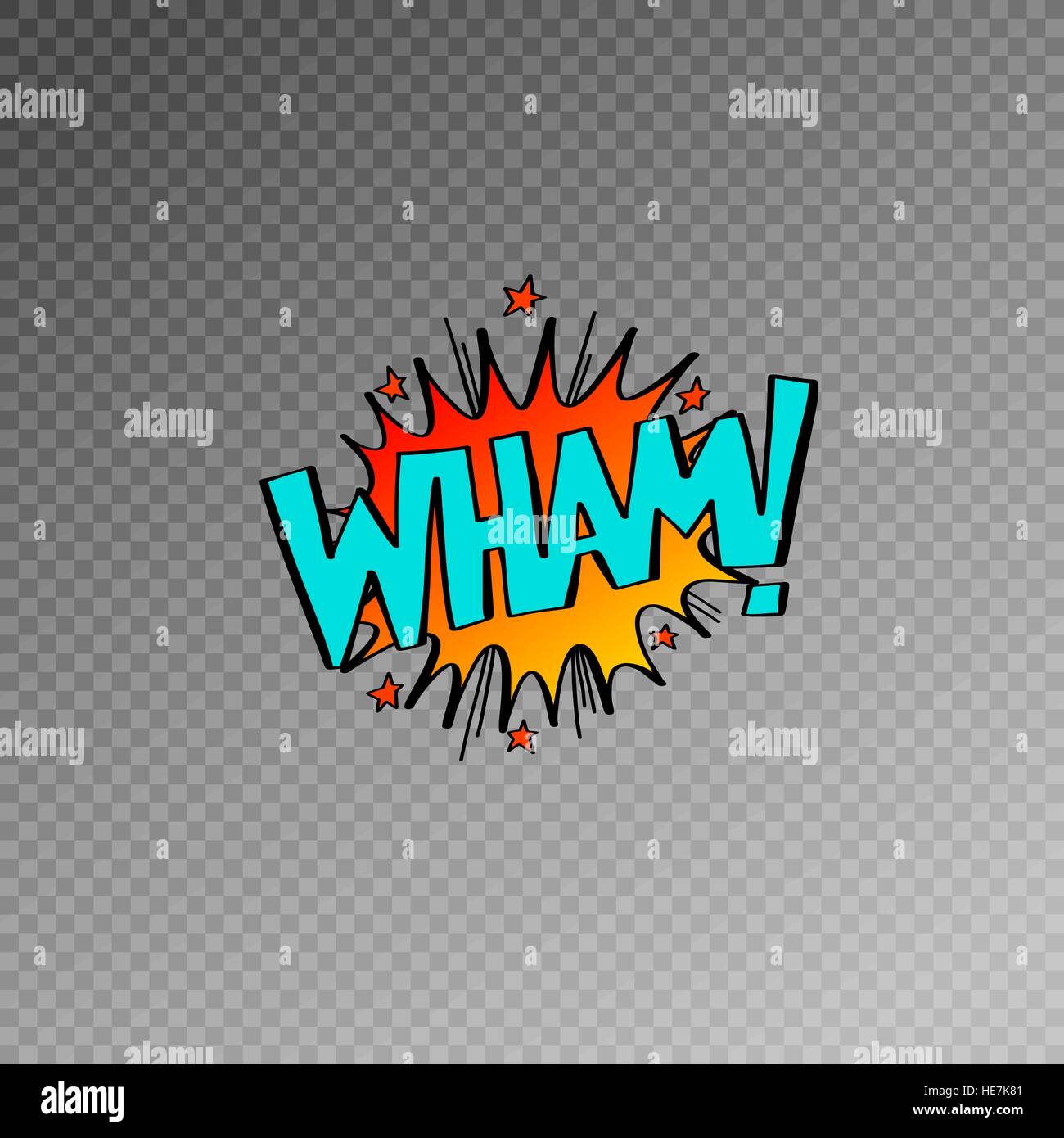 multicolored comic sound effects in pop art style, bubble speech Stock ...