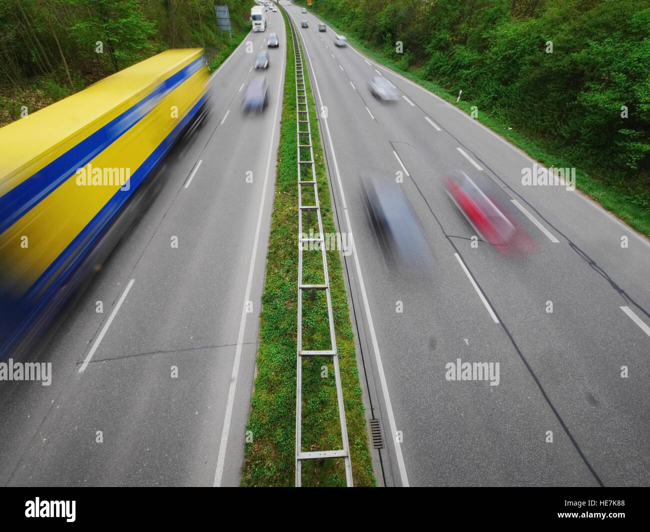 German Autobahn blur Stock Photo - Alamy