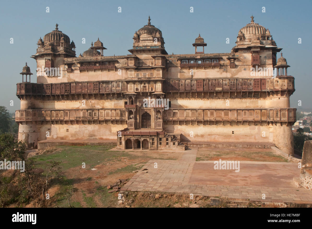 Jahangir Mahal, a Rajput style palace, Orchha, Madhya Pradesh, India ...