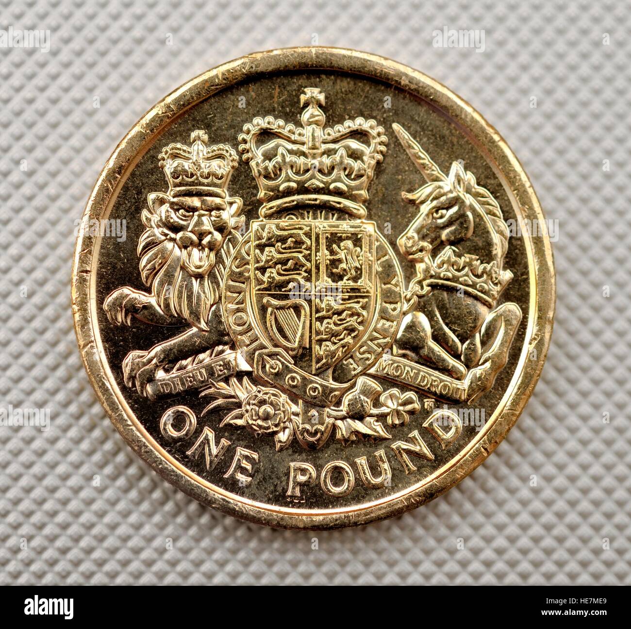 one pound coin close up macro Stock Photo - Alamy
