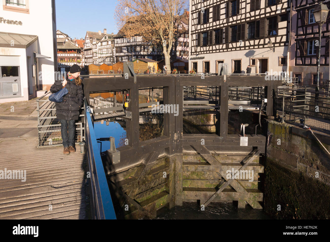 A lock gate in Petite France, Strasbourg Stock Photo - Alamy