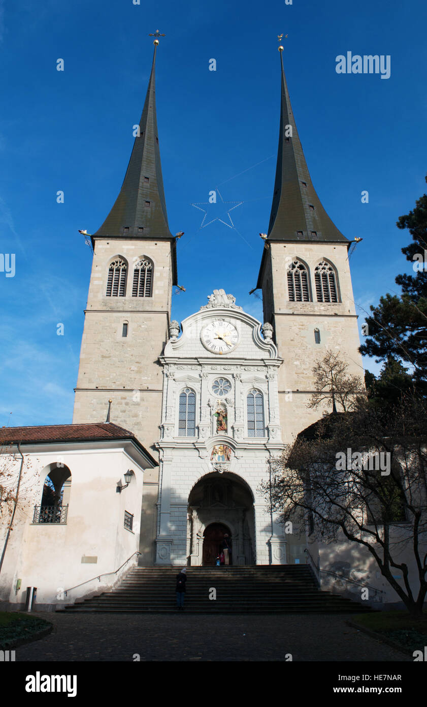 Hofkirche st. leodegar hi-res stock photography and images - Alamy