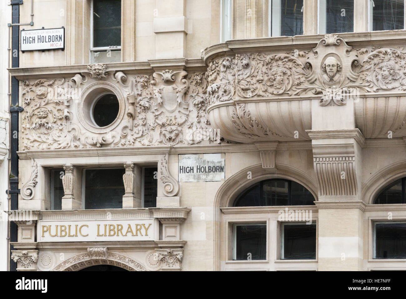 This is High Holborn in London and the Public Library Stock Photo - Alamy