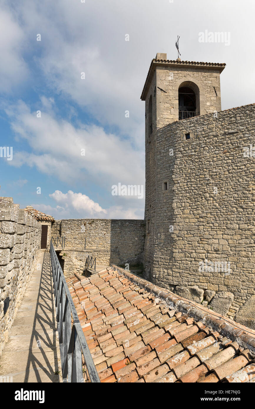 Guaita tower, oldest and most famous tower in San Marino castle Stock ...