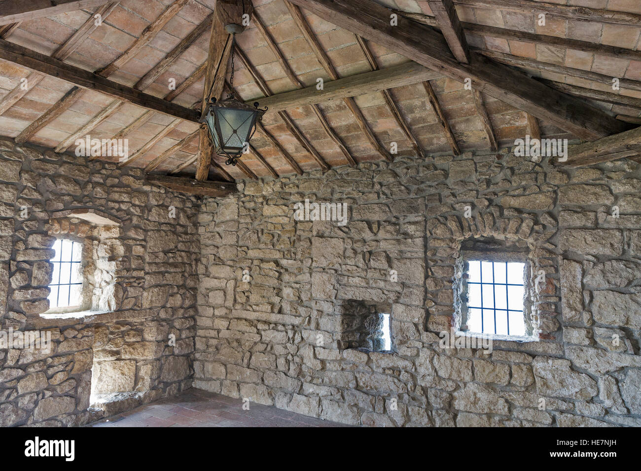 Guaita tower inside, oldest and most famous tower in San Marino castle ...