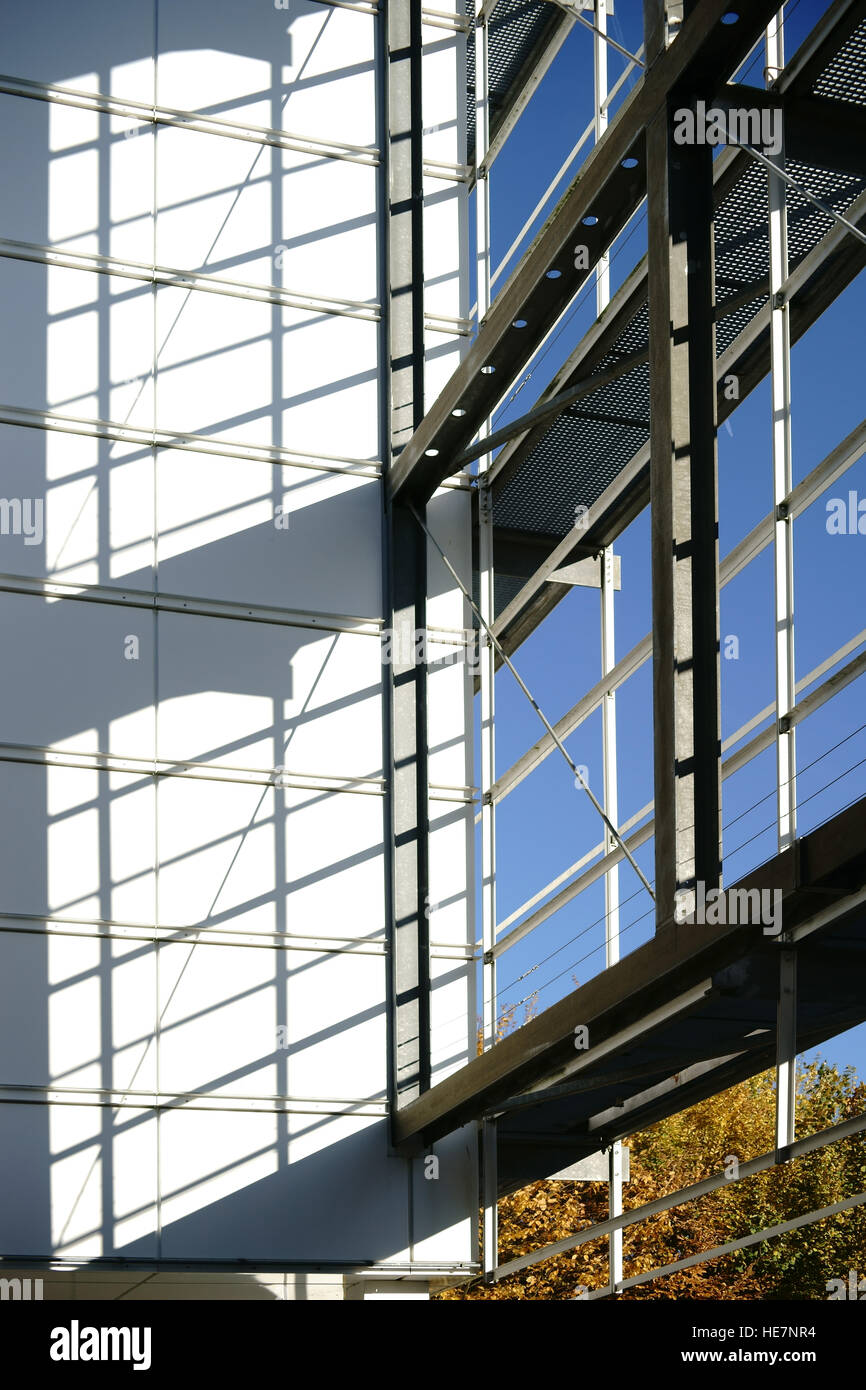 Exterior scaffold shadows Stock Photo - Alamy