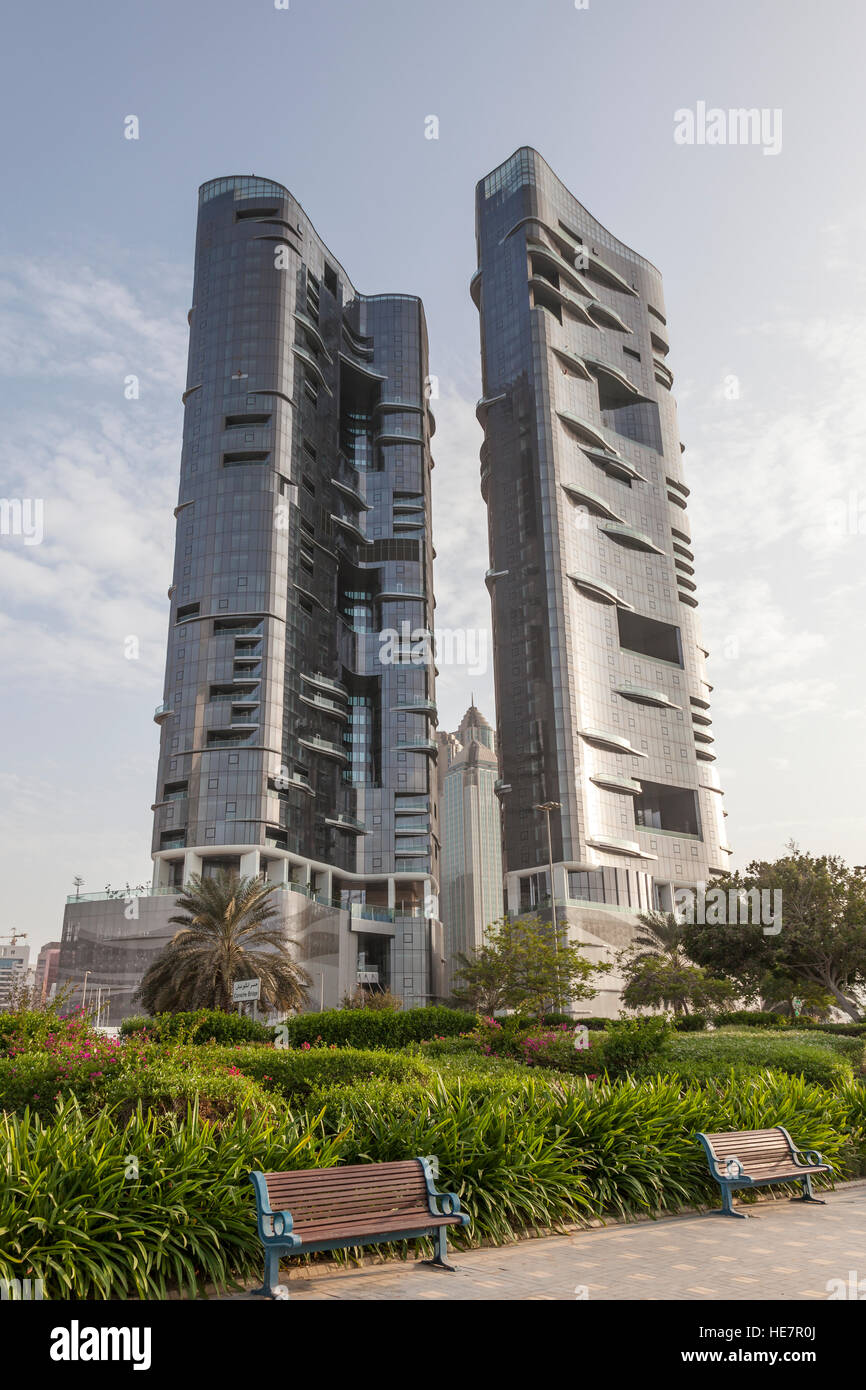 The Saraya Towers in Abu Dhabi, UAE Stock Photo - Alamy