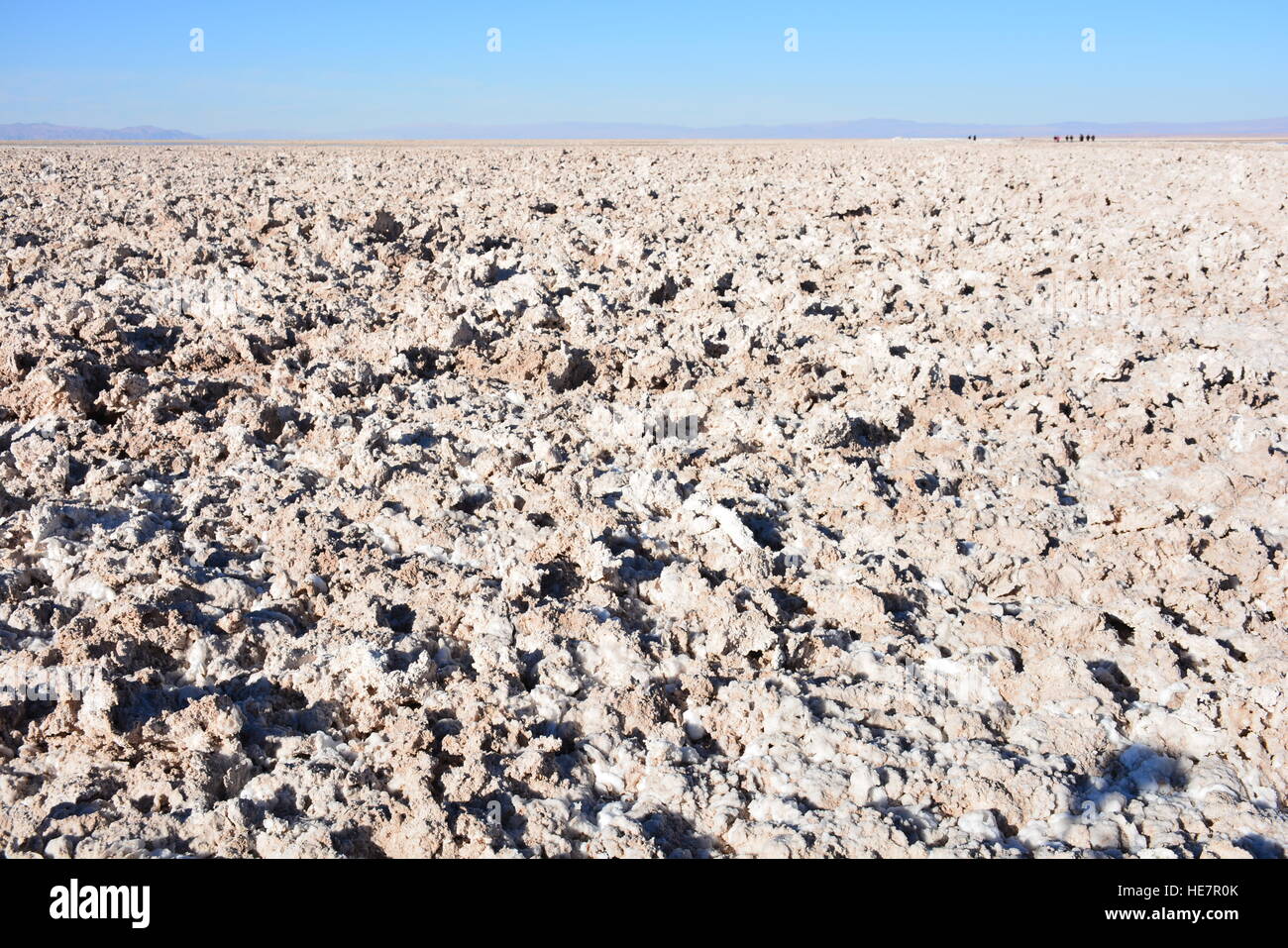 Landscape of Salt flats valley in Atacama desert in Chile Stock Photo ...