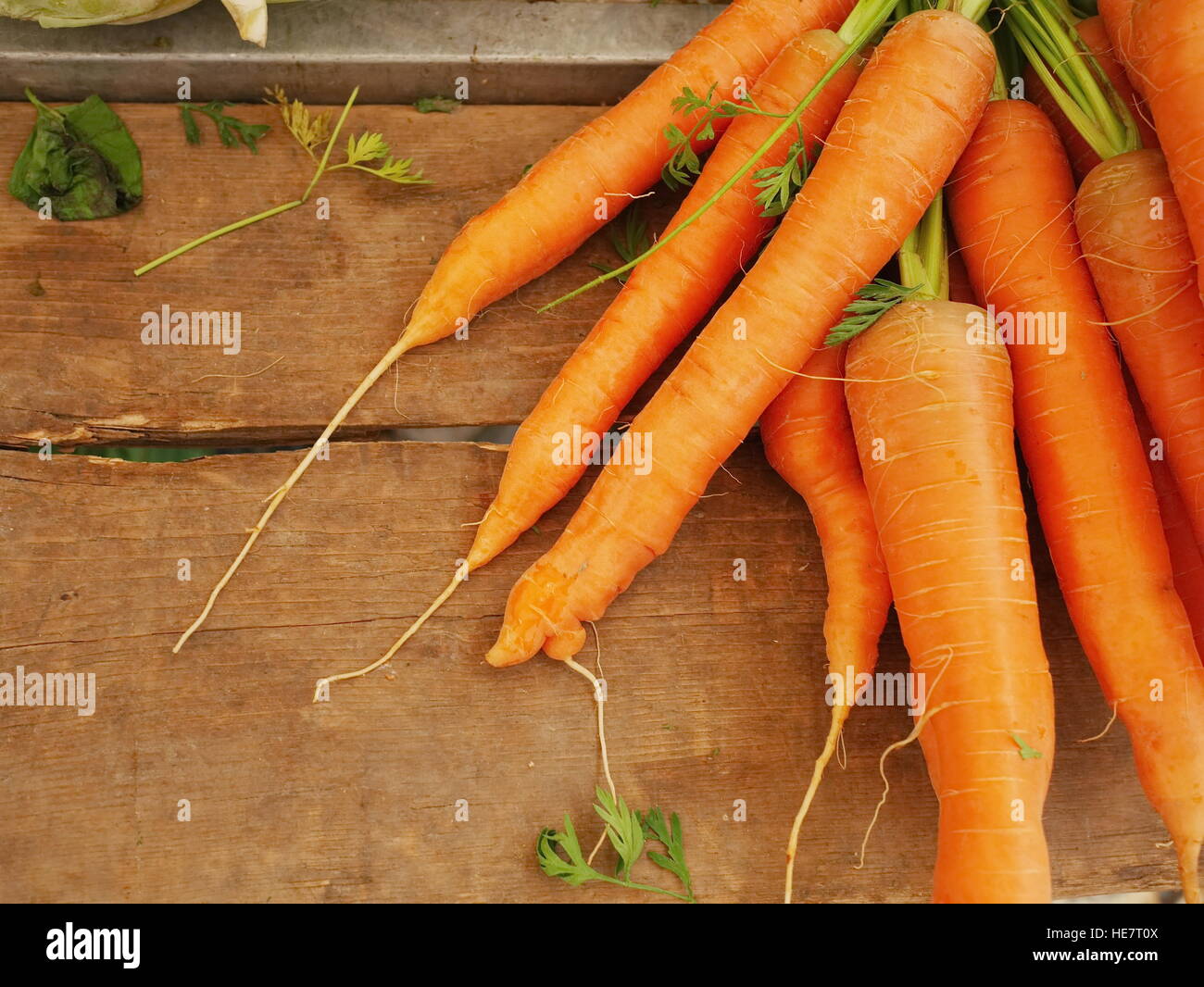Fresh carrots at the local market Stock Photo - Alamy