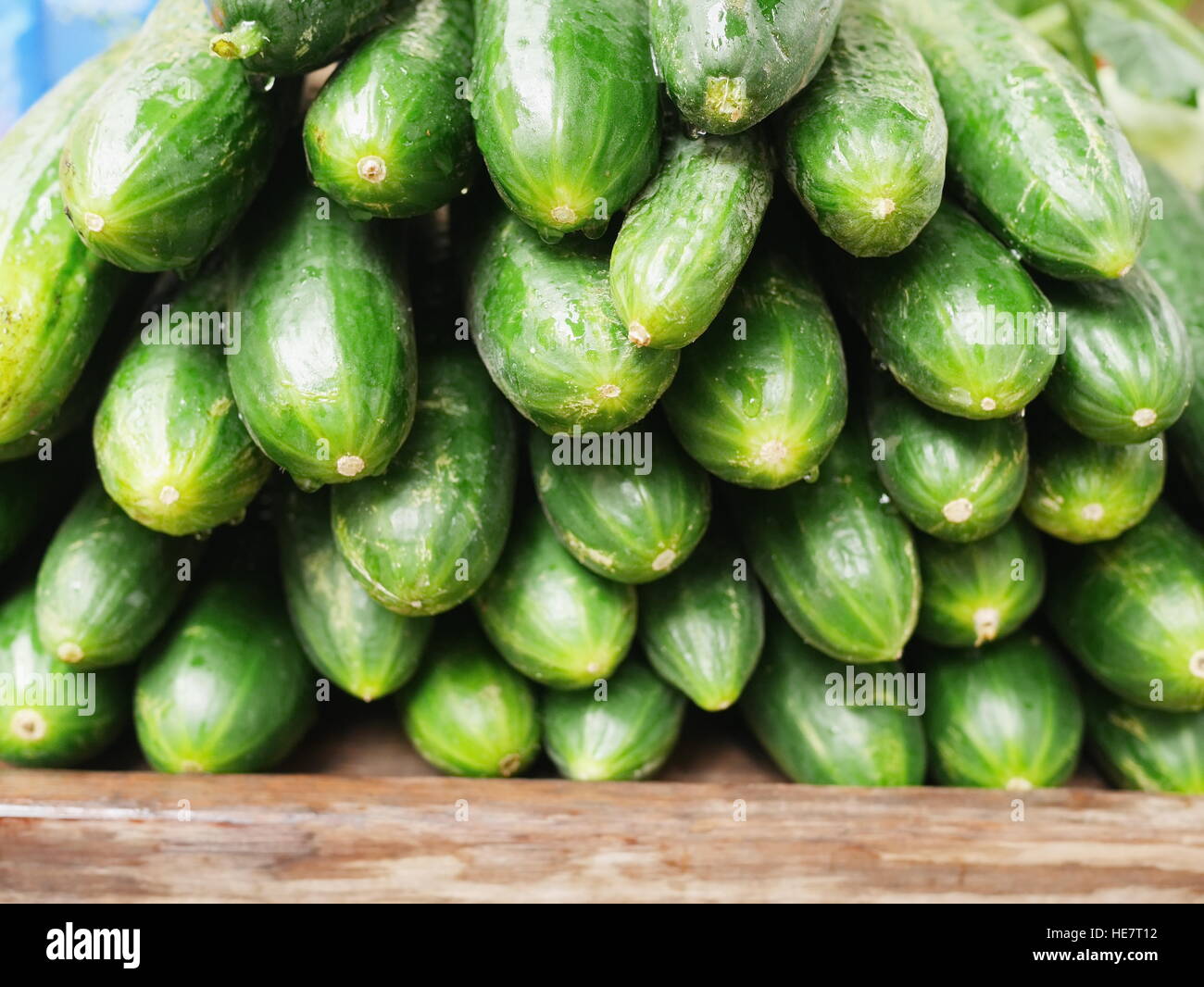 cucumber market organic Stock Photo - Alamy